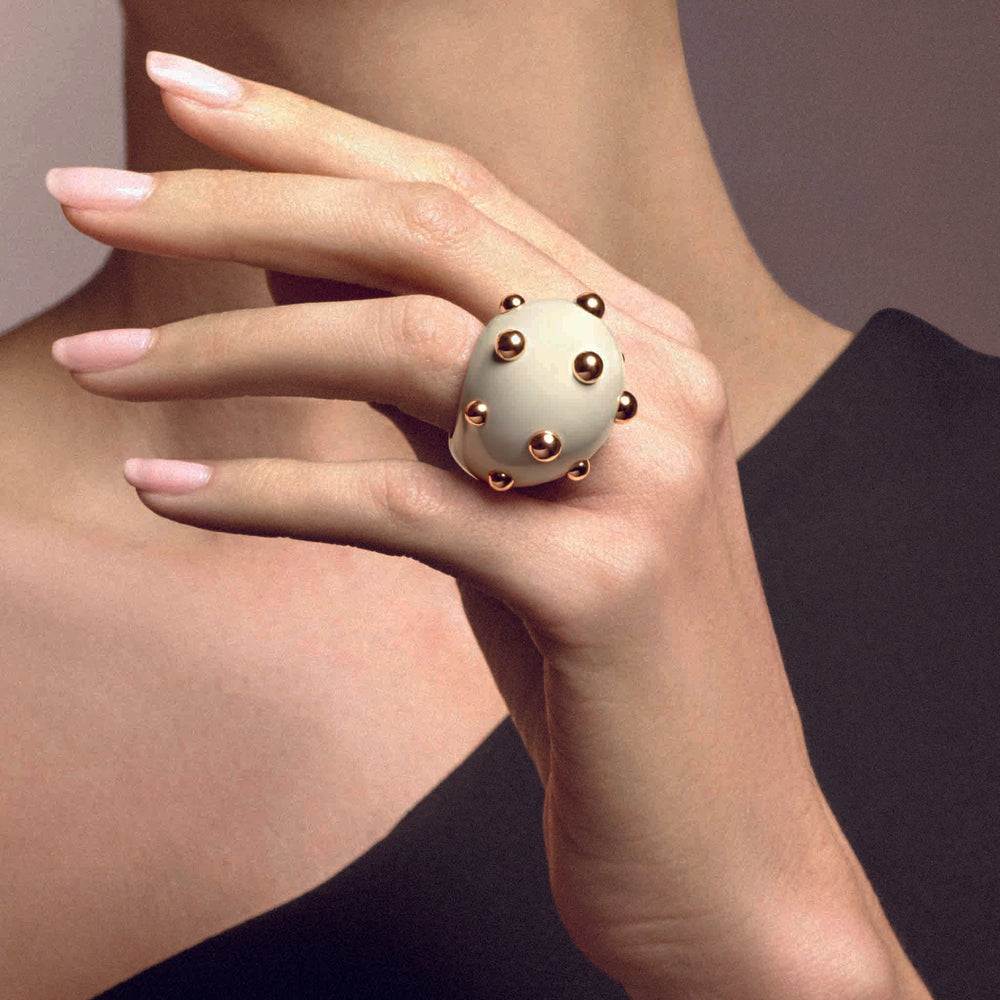 Goccia Ring Ivory